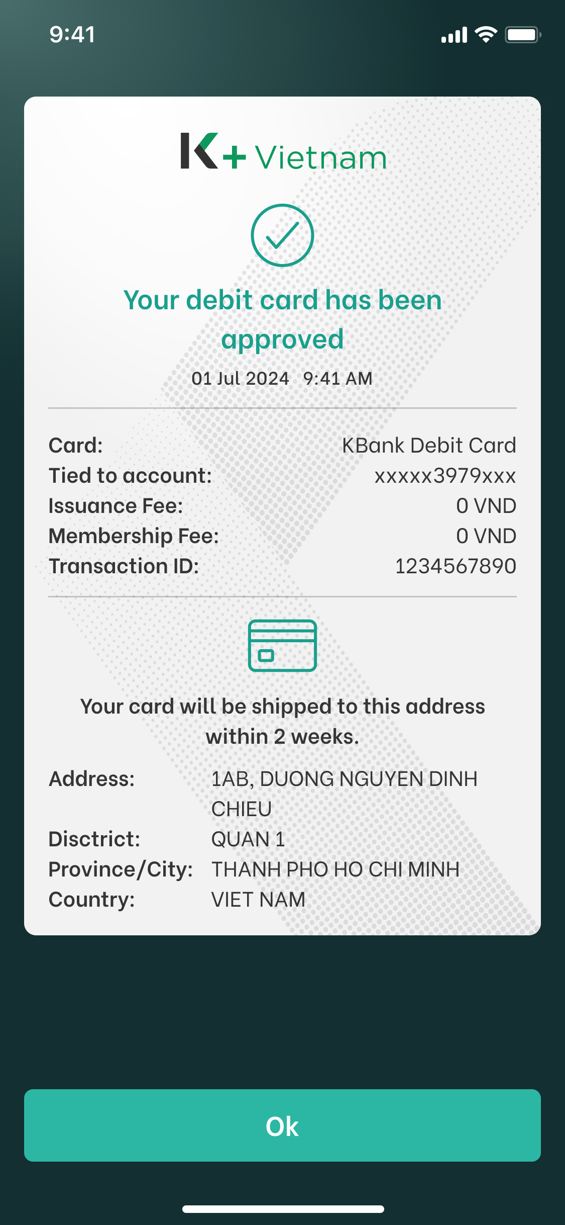 K PLUS Vietnam Application Guide - Apply Debit Card